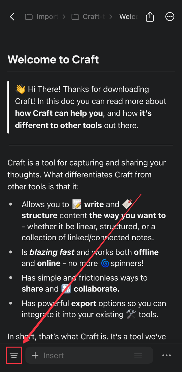 Table of Contents – Craft Help Site